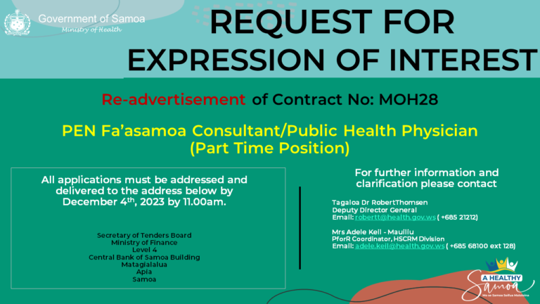 Ministry of Health – The Official Site of the Ministry of Health of Samoa